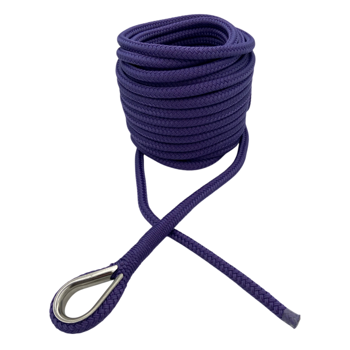 Anchor Line Purple Nylon Double Braid (4 Size & 6 Length Options ...